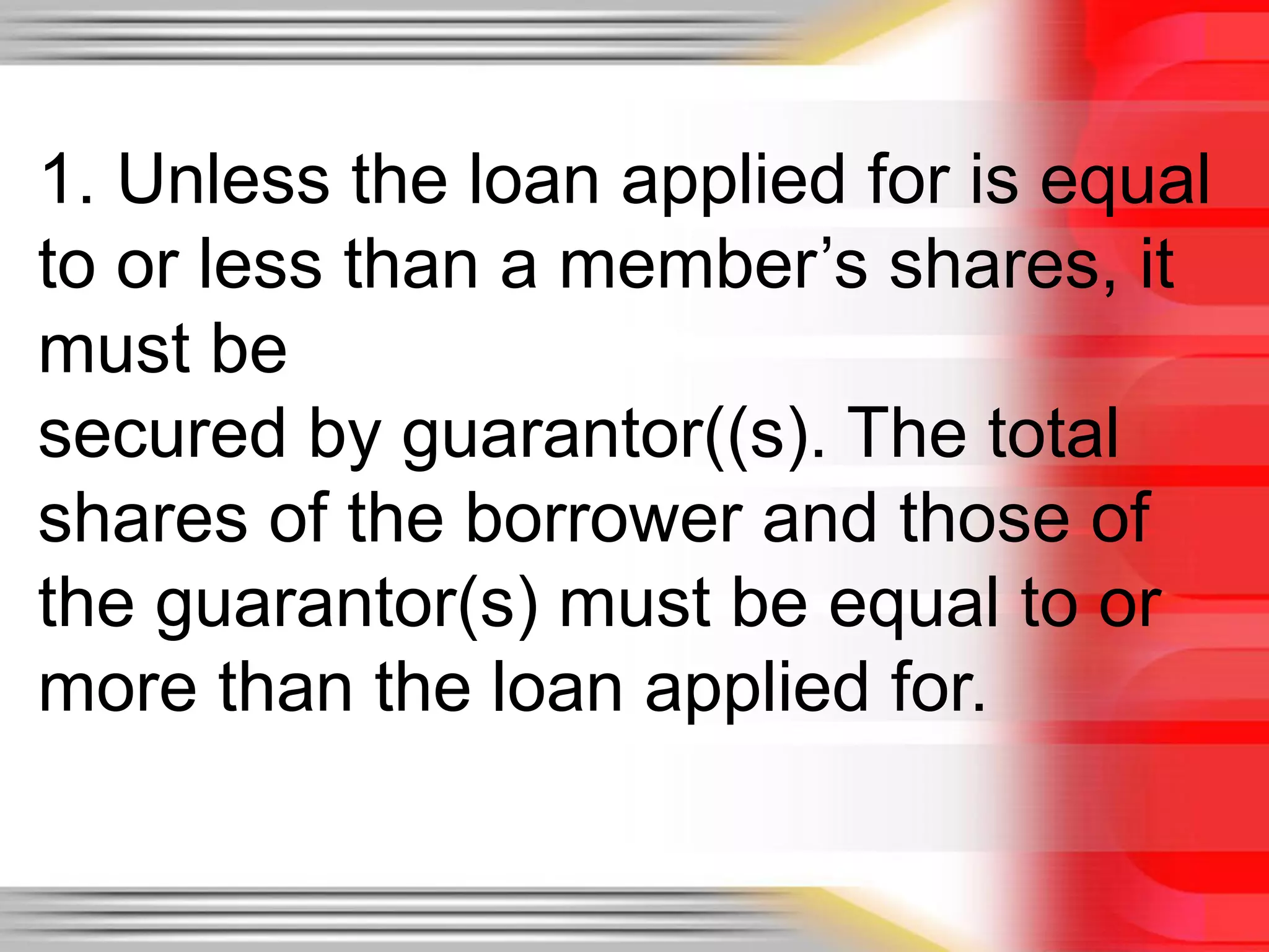 Example of guarantorship in sacco societies | ODP