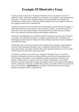 Example Of Illustrative Essay.pdf