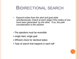 Example of iterative deepening search & bidirectional search | PPTX ...