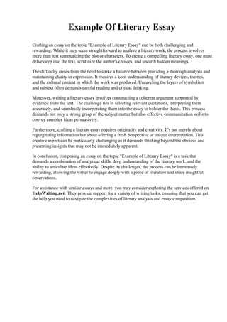 Example Of Literary Essay.pdf