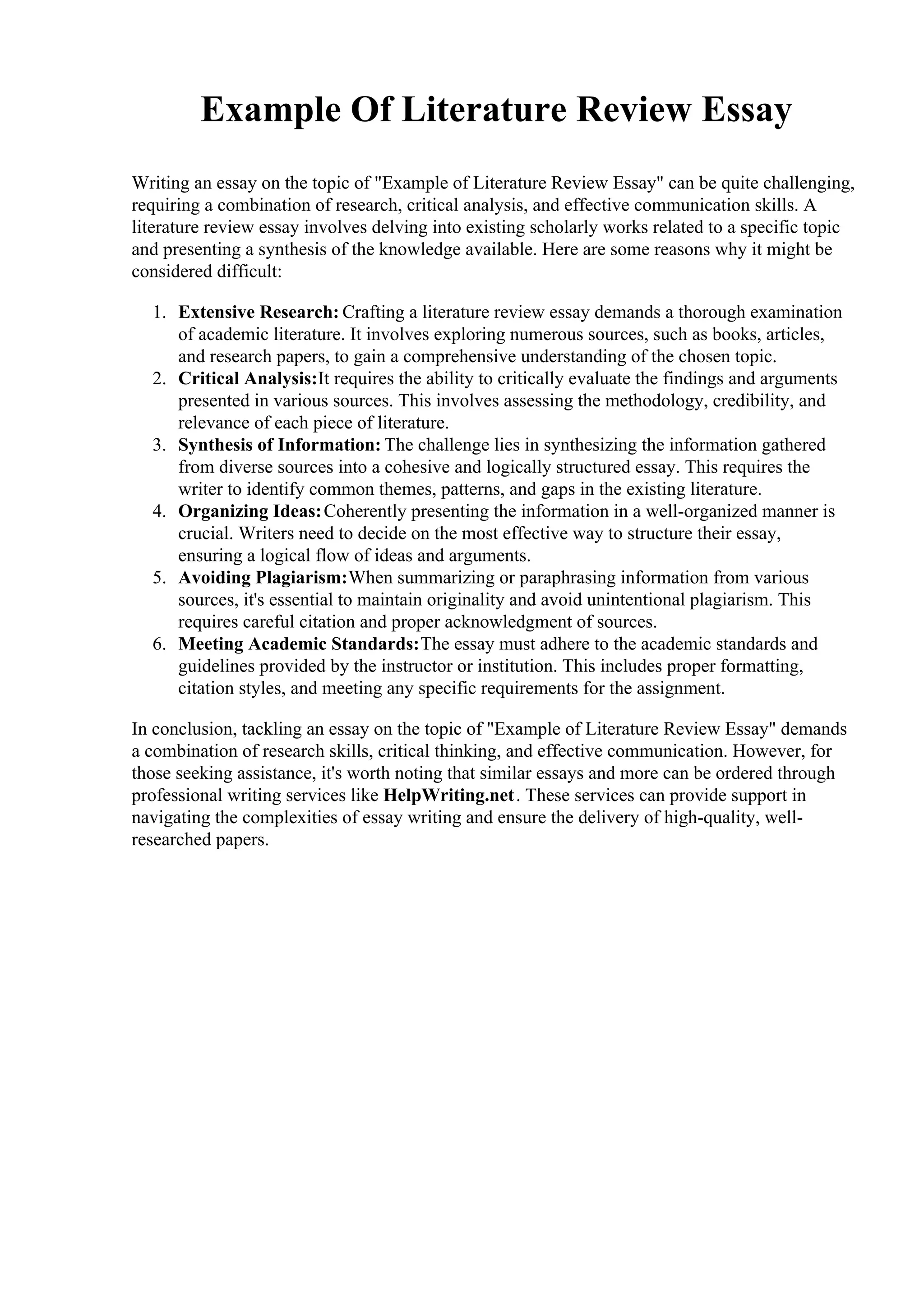 Example Of Literature Review Essay.pdf