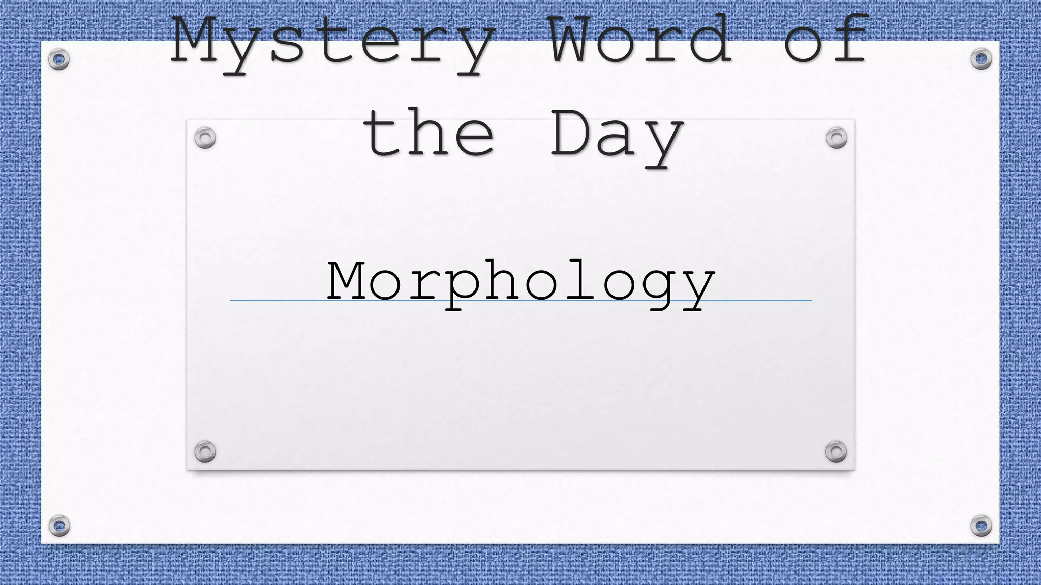 Example of mystery word of the day | PPTX