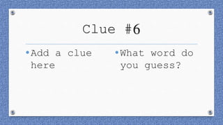 Example of mystery word of the day | PPTX