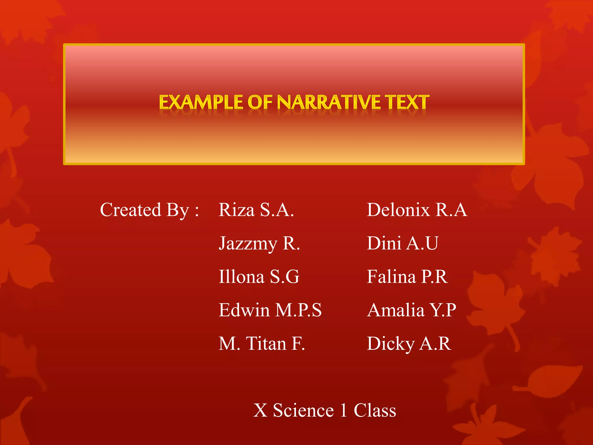 Contoh Teks Narrative | PPTX