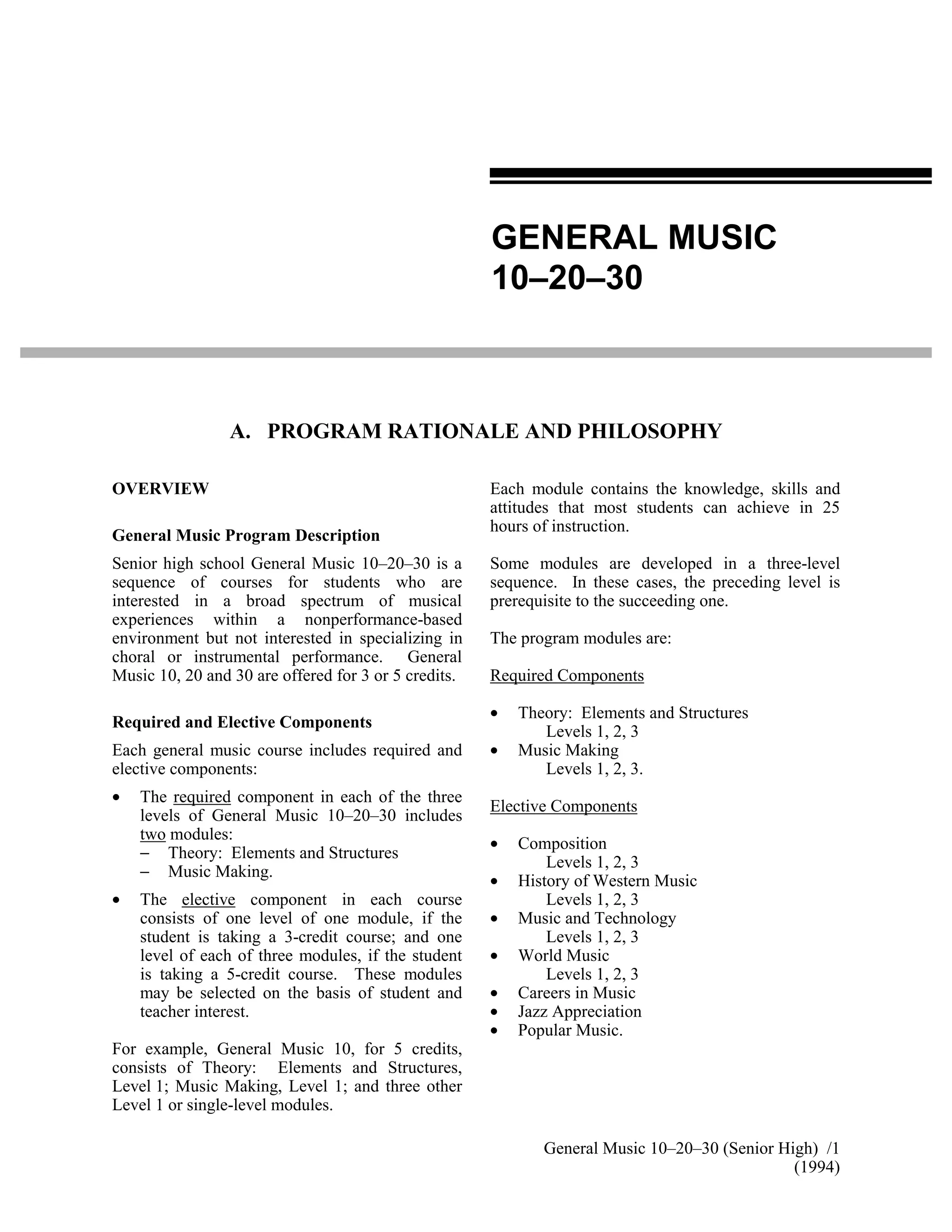 Example of objectives in Music LP | PDF