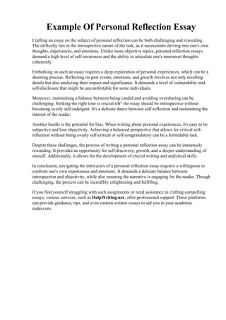 Example Of Personal Reflection Essay.pdf