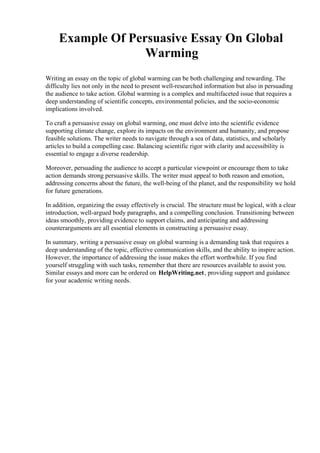 Example Of Persuasive Essay On Global Warming.pdf