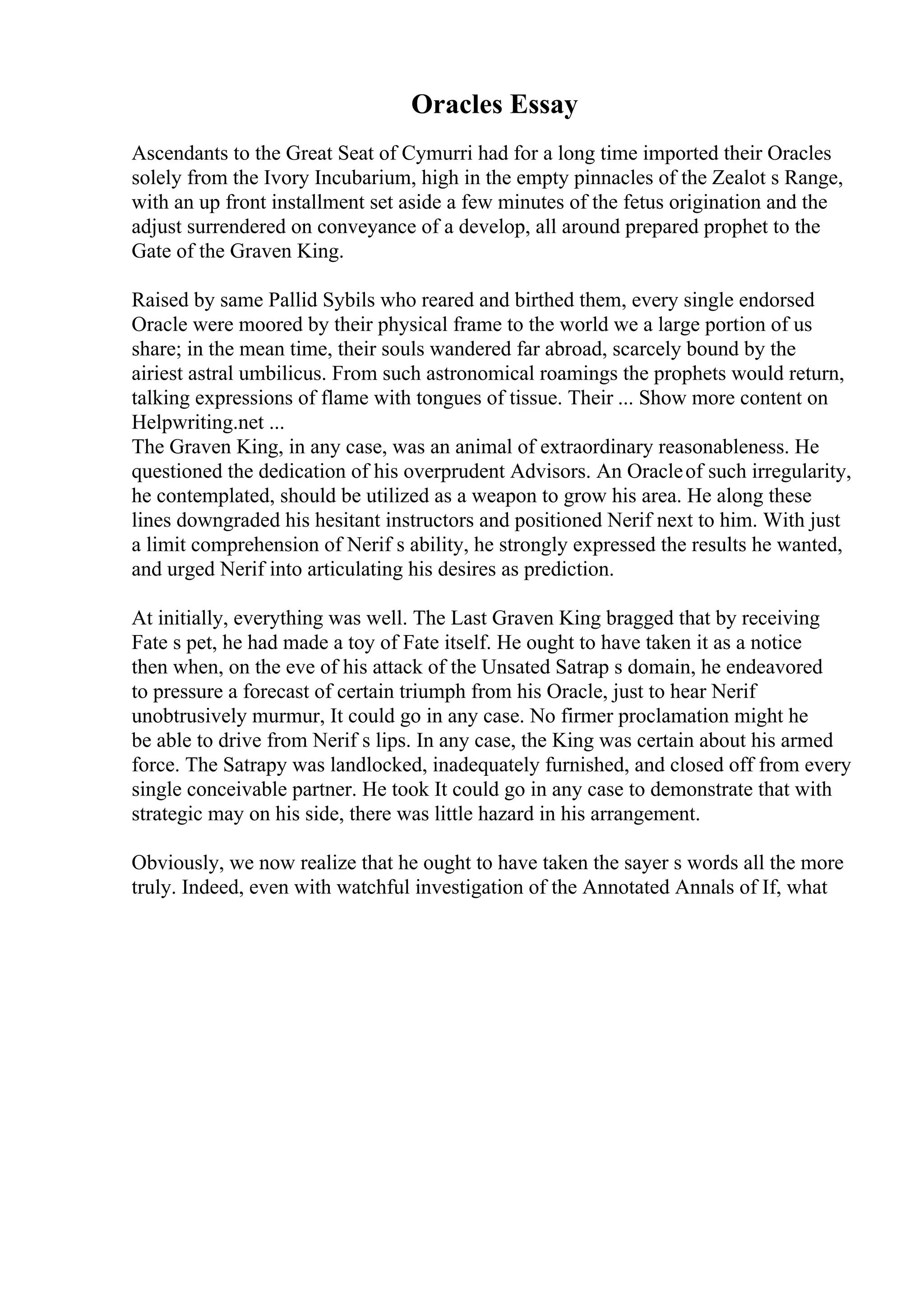 Example Of Process Essay | PDF