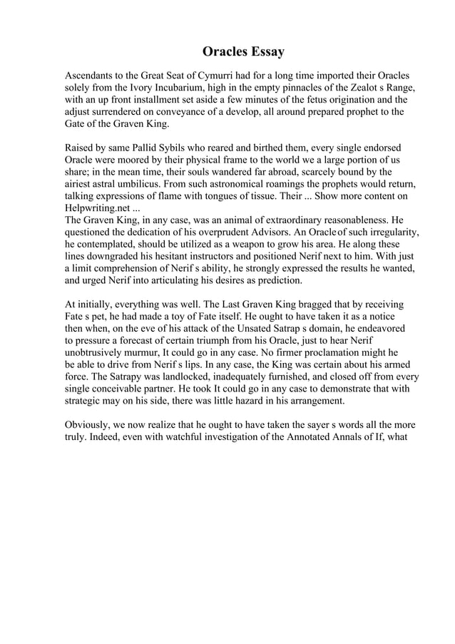 Example Of Process Essay | PDF