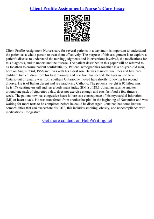 Example Of Profile Essay | PDF