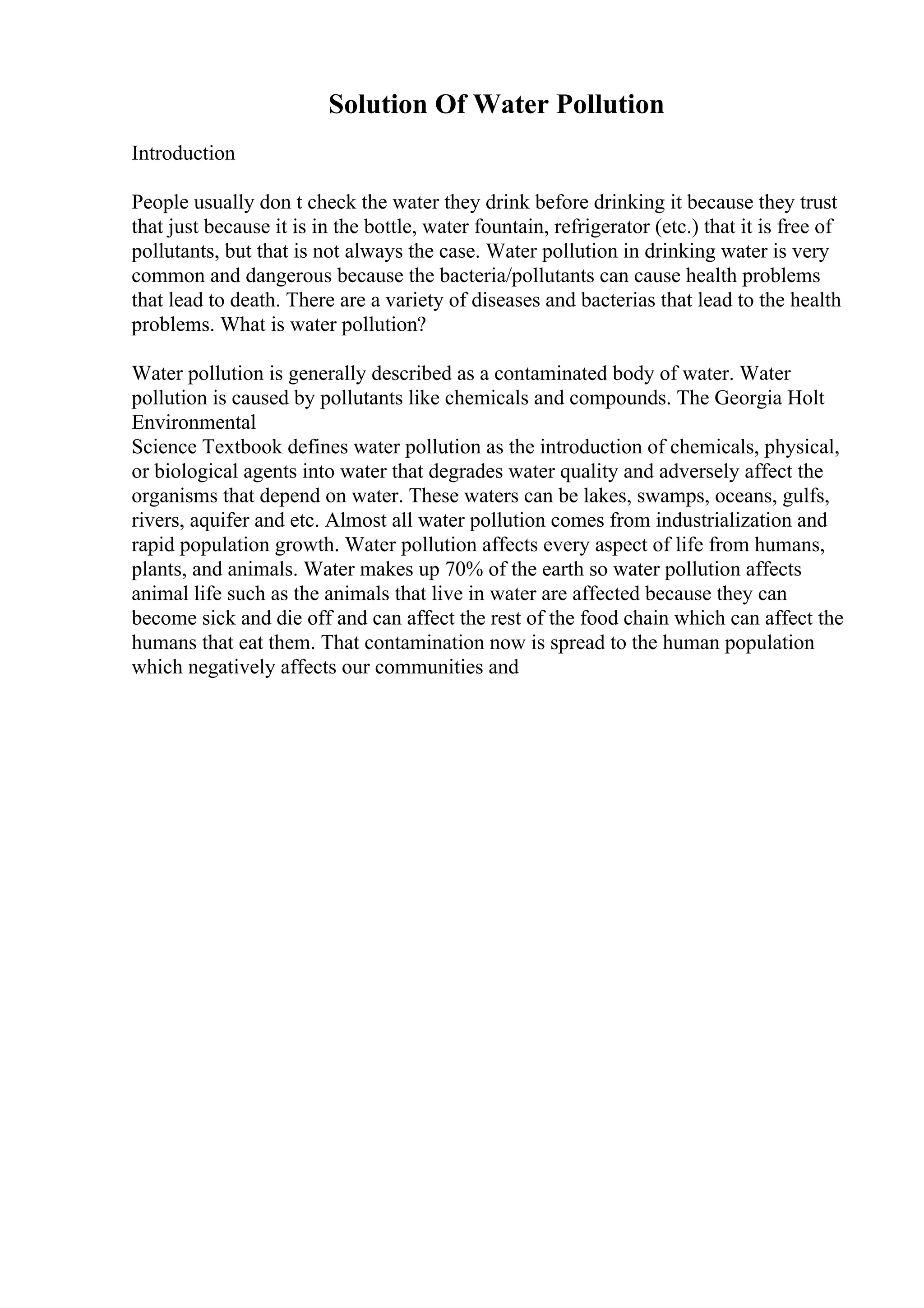 Example Of Profile Essay | PDF