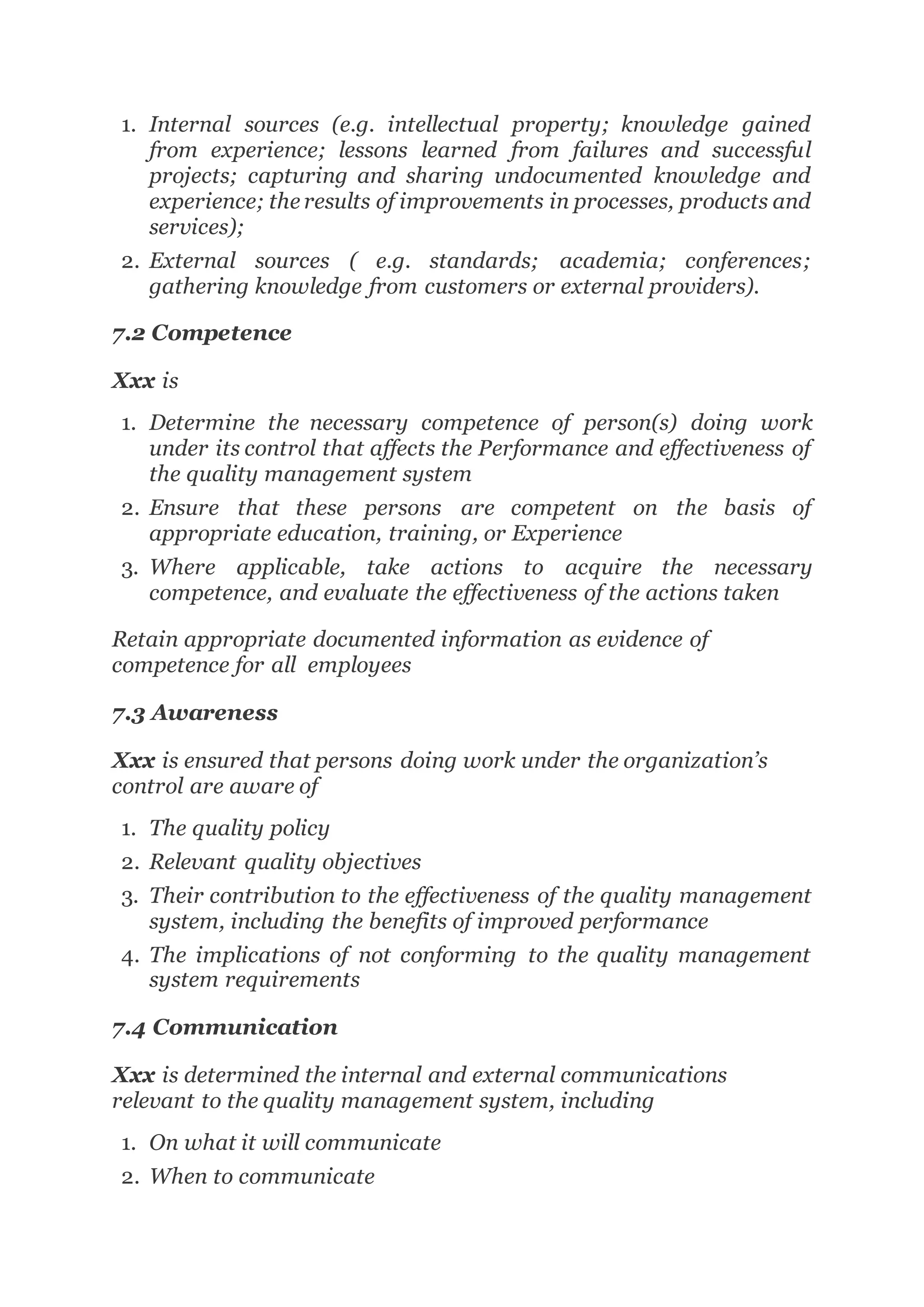 Example of quality manual | DOCX