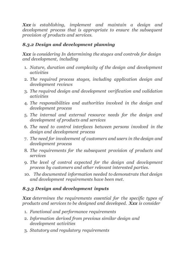 Example of quality manual | DOCX