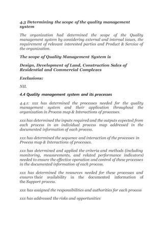 Example of quality manual | DOCX