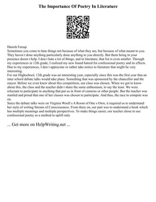 Example Of Reflection Paper College Reflective Essay | PDF