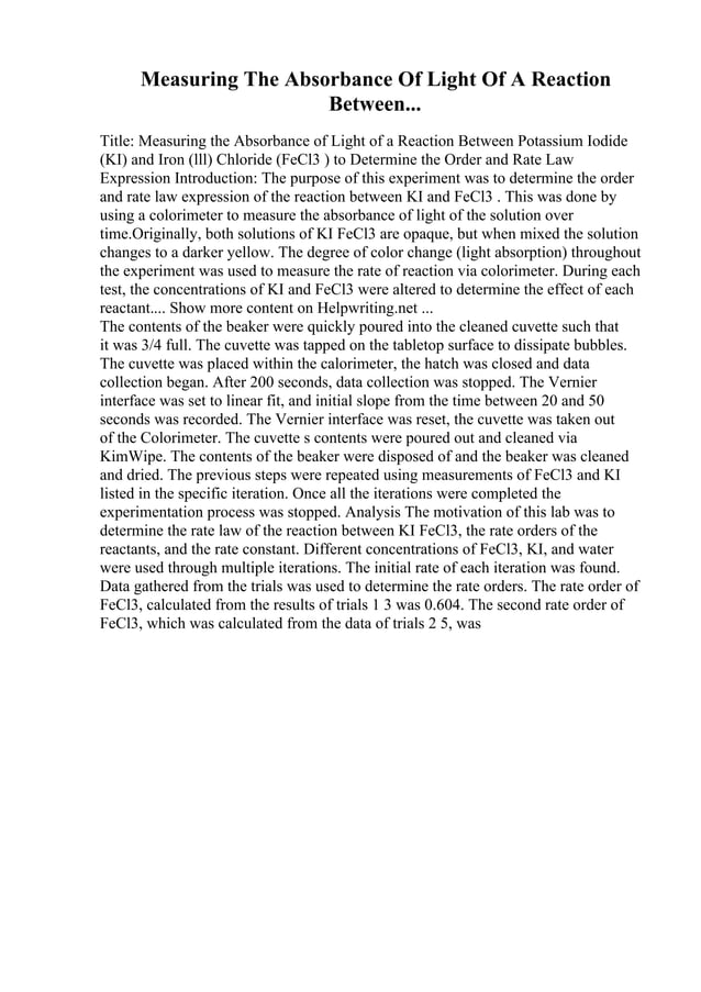 Example Of Report Essay. Report Writing Example for Students - 9 ...