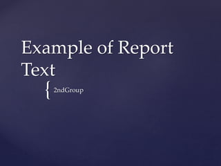 Example of Report Text | PPTX