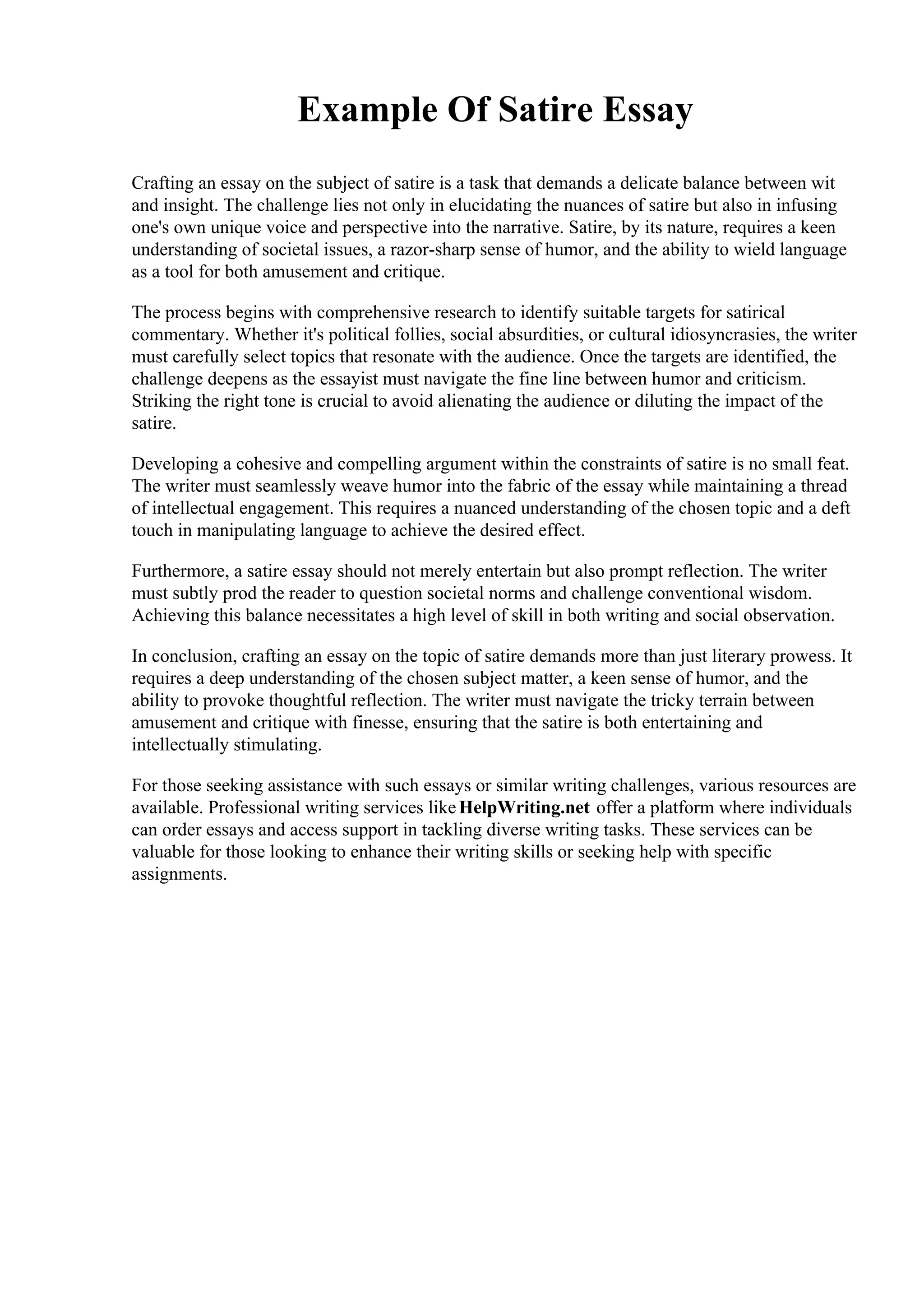 Example Of Satire Essay.pdf