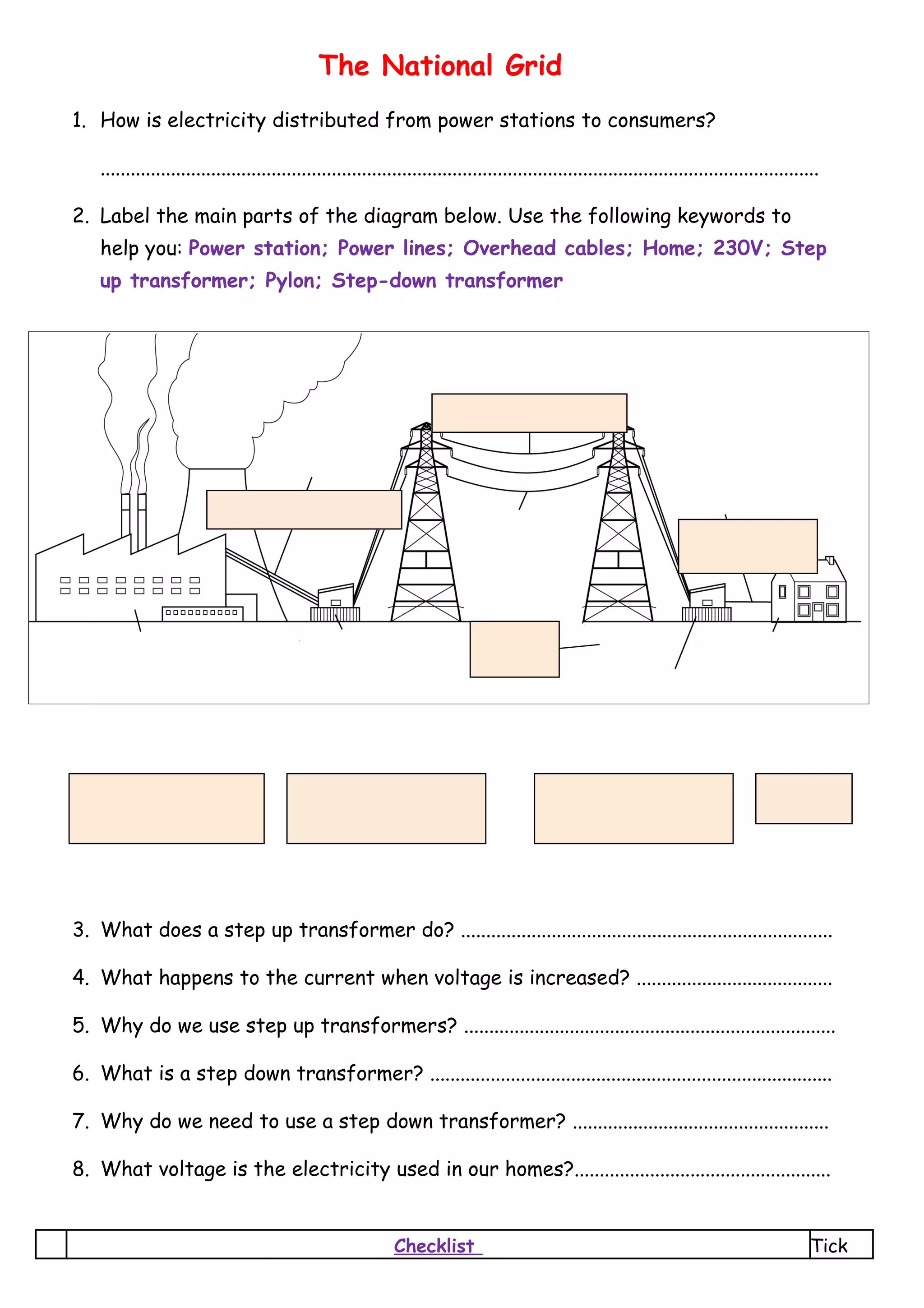 Example of science gcse lesson checklist 3 (zs) | DOC