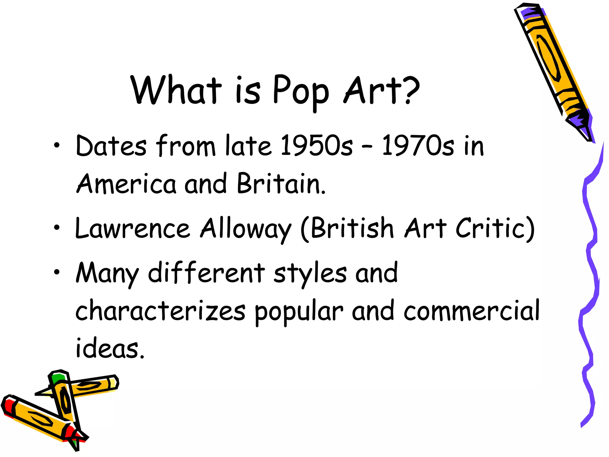 Example Of Student Presentation Pop Art | PPT