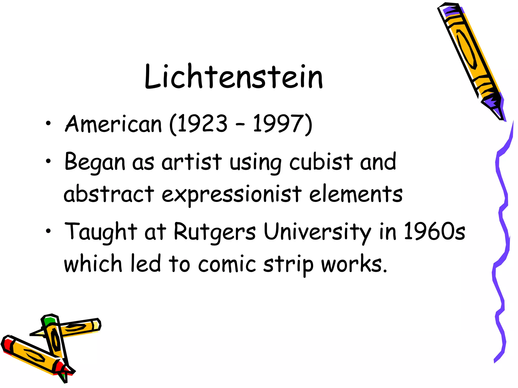 Example Of Student Presentation Pop Art | PPT