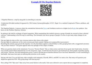 Example Of The Hegelian Dialectic | PPT
