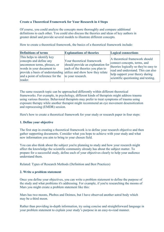 Example of theoretical framework.docx | Science