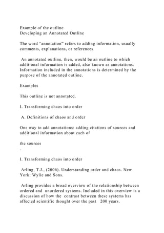 Example of the outlineDeveloping an Annotated OutlineThe word .docx ...