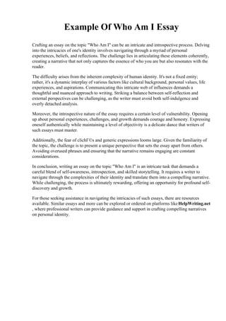 Example Of Who Am I Essay.pdf