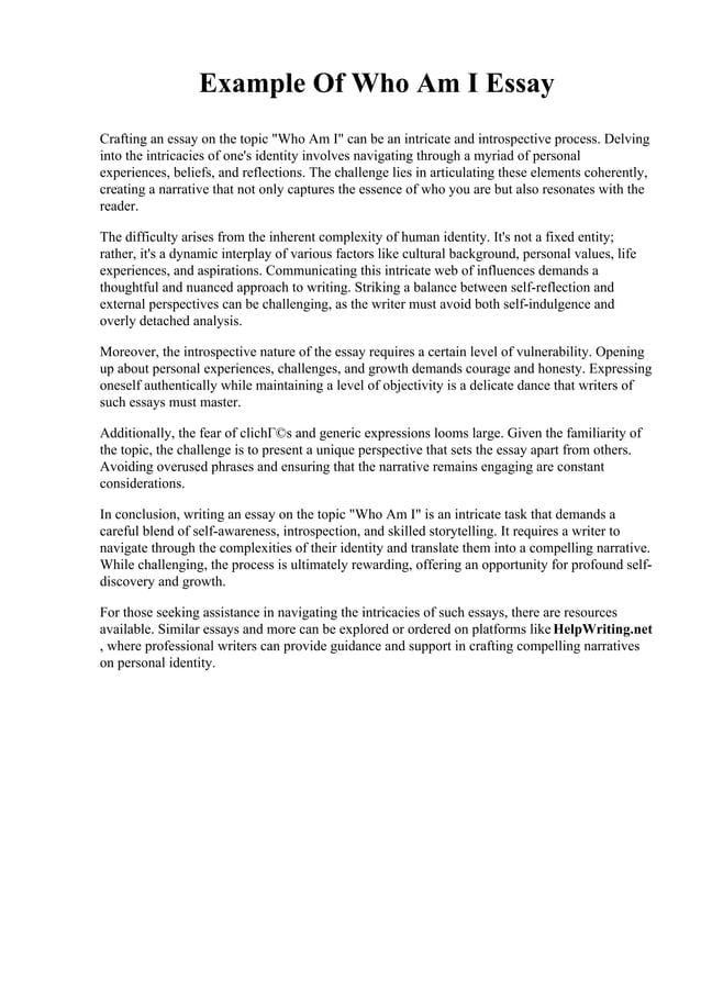 Example Of Who Am I Essay.pdf