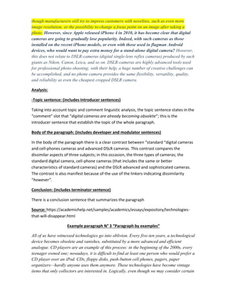 From Paragraph to Essay | PDF | Cameras and Camcorders | Consumer ...