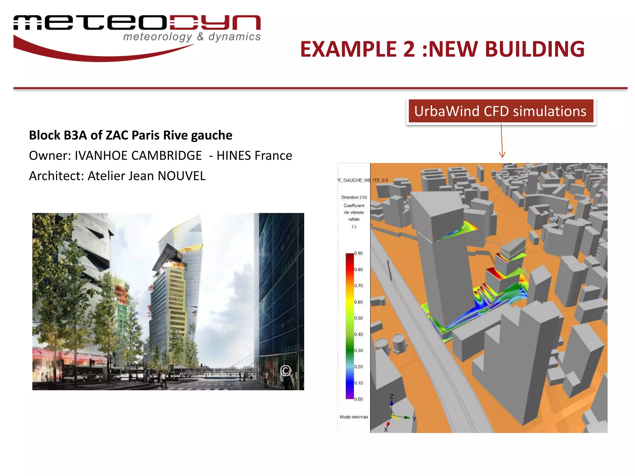 Example of Pedestrian Comfort & Safety study using CFD modelling ...