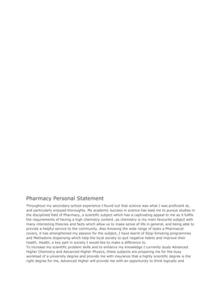 Example personalstatements | DOCX