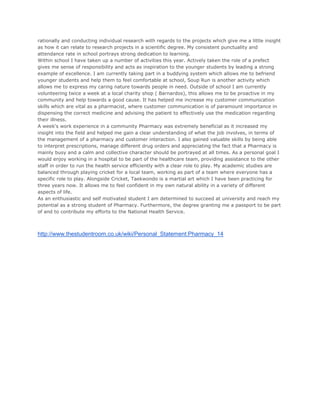 Example personalstatements | PDF