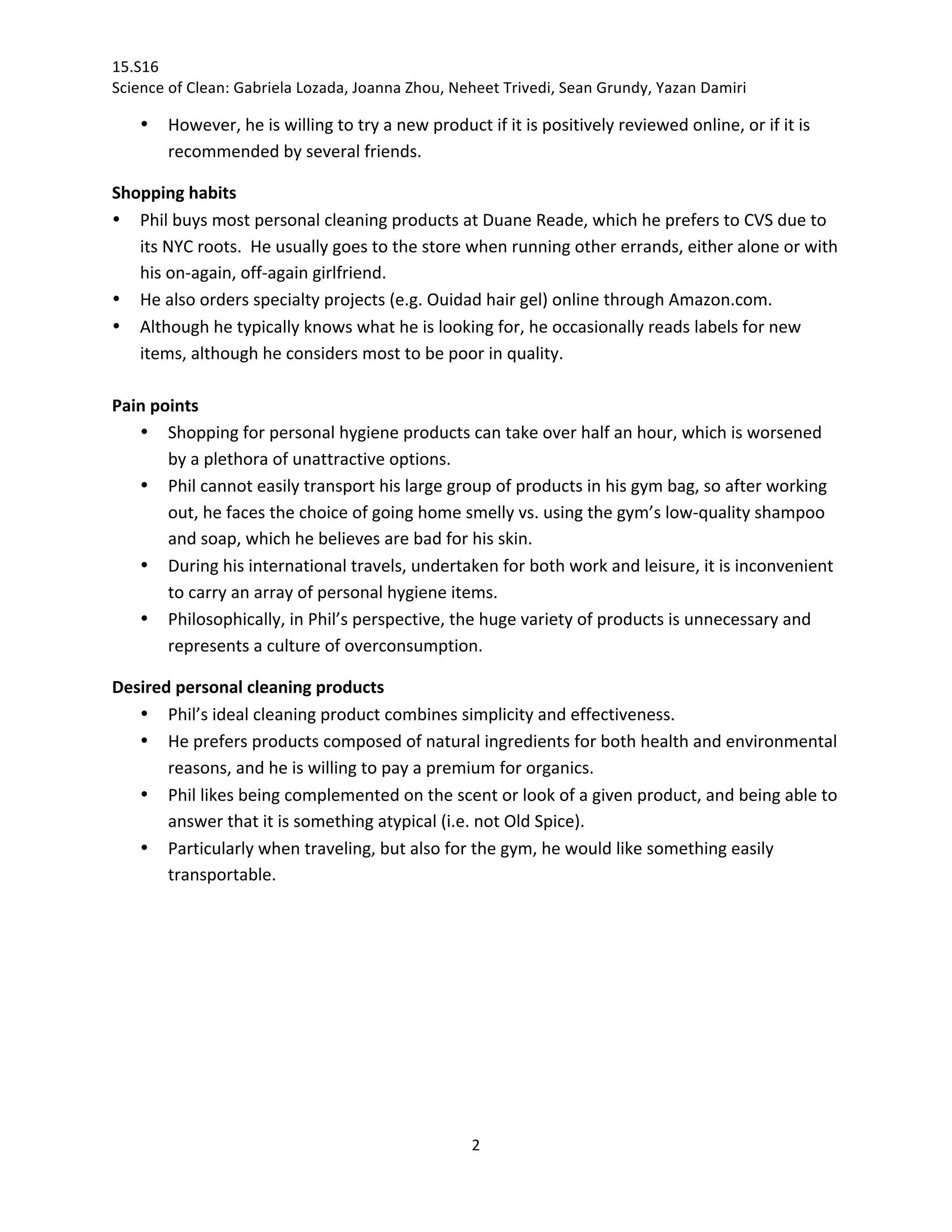 Example Persona Project | PDF