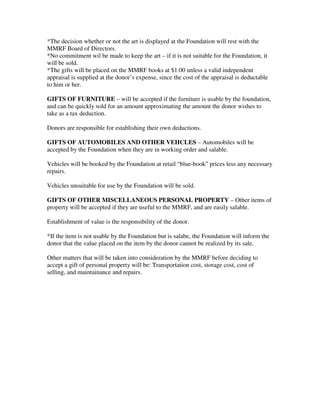 Example planned giving policy | PDF