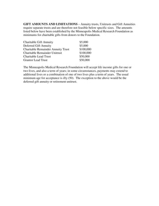 Example planned giving policy | PDF