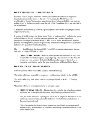 Example planned giving policy | PDF