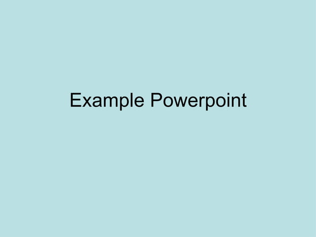 Example powerpoint for pbworks | PPT