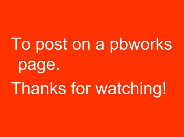 Example powerpoint for pbworks | PPT