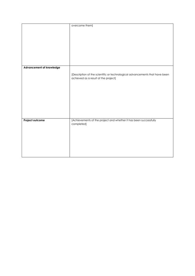 Example R&D project sheet | DOCX