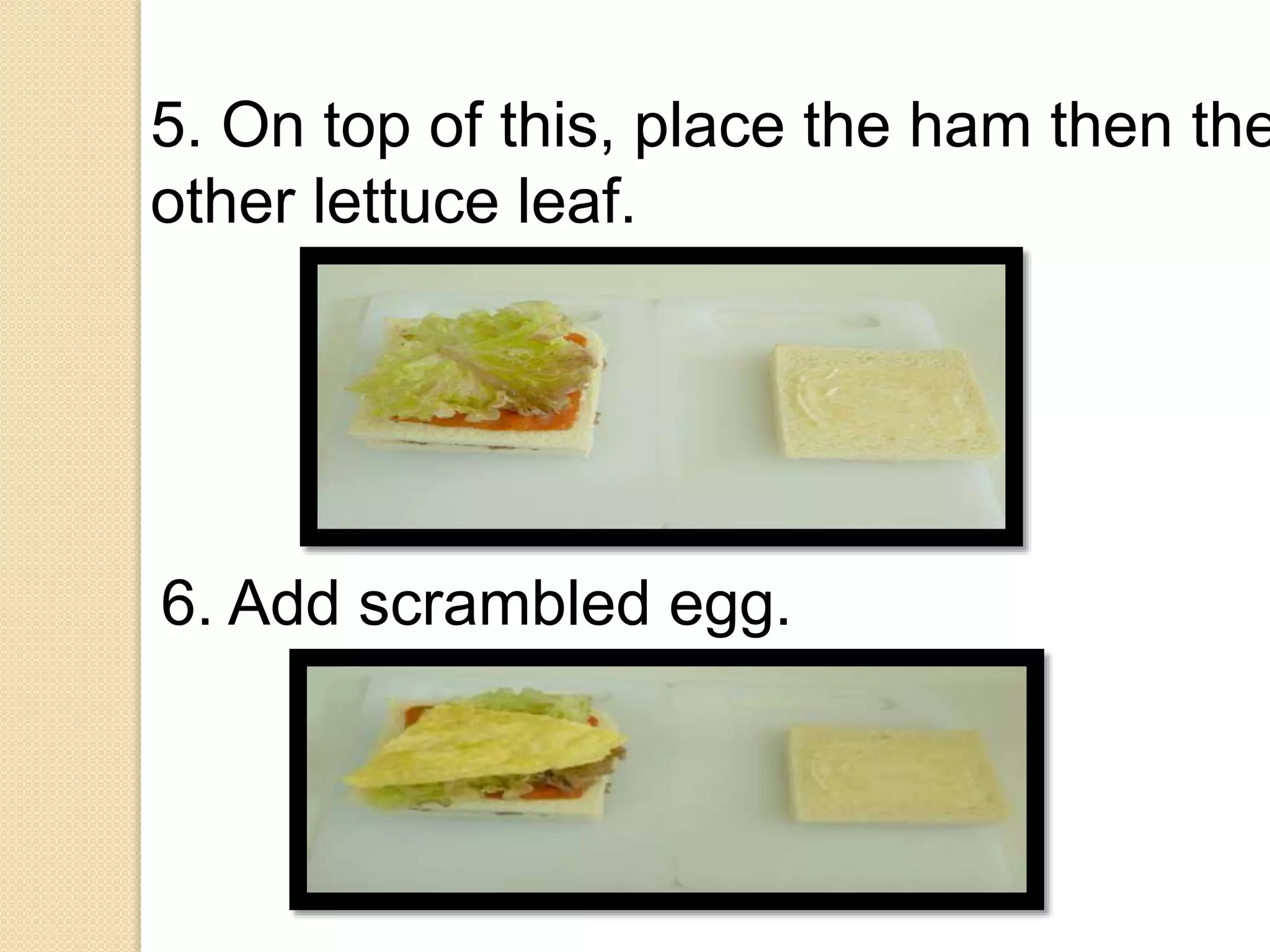 Example recipe of sandwiches | PPTX