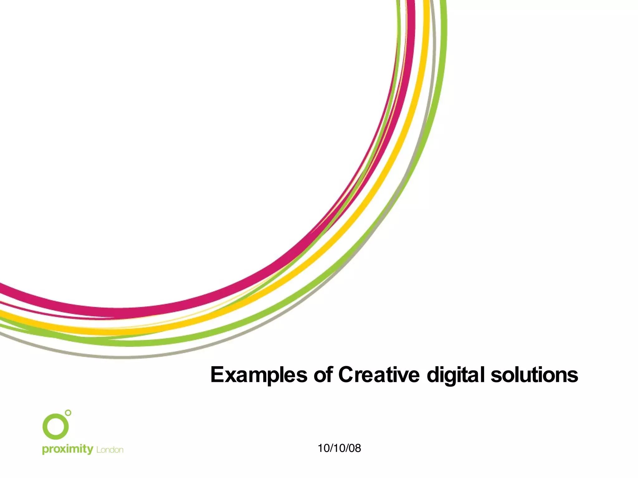 Examples Of Creative Digital Solutions | PPT