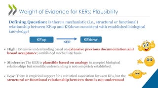 Examples of implementing weight of evidence in adverse outcome pathways ...