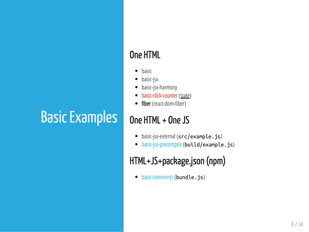 React Basic Examples Ppt