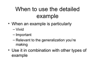 Using multiple examples in expository writing | PPT
