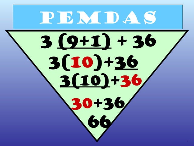 Examples about order of operations | PPT