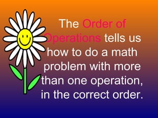 Examples about order of operations | PPT
