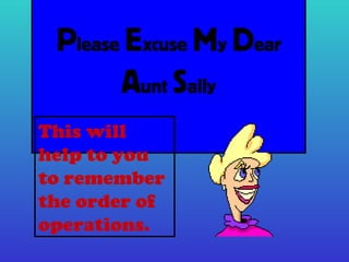 Examples about order of operations | PPT