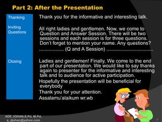 Example script for moderator | PPTX